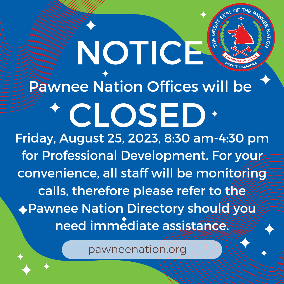 Offices Closed Friday, Aug. 25th for Professional Development | Pawnee ...