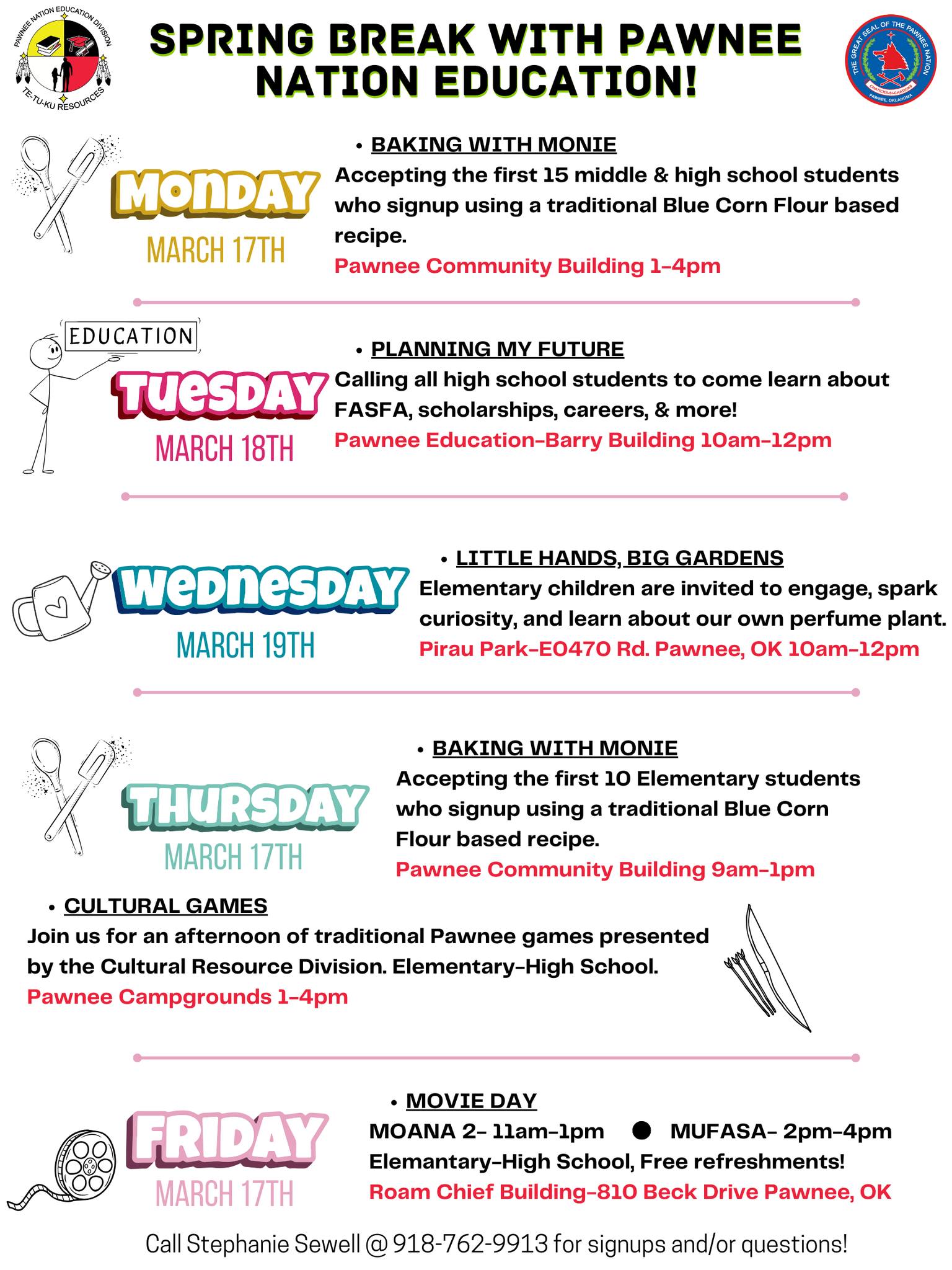 SPRING BREAK WITH PAWNEE NATION EDUCATION | Pawnee Nation