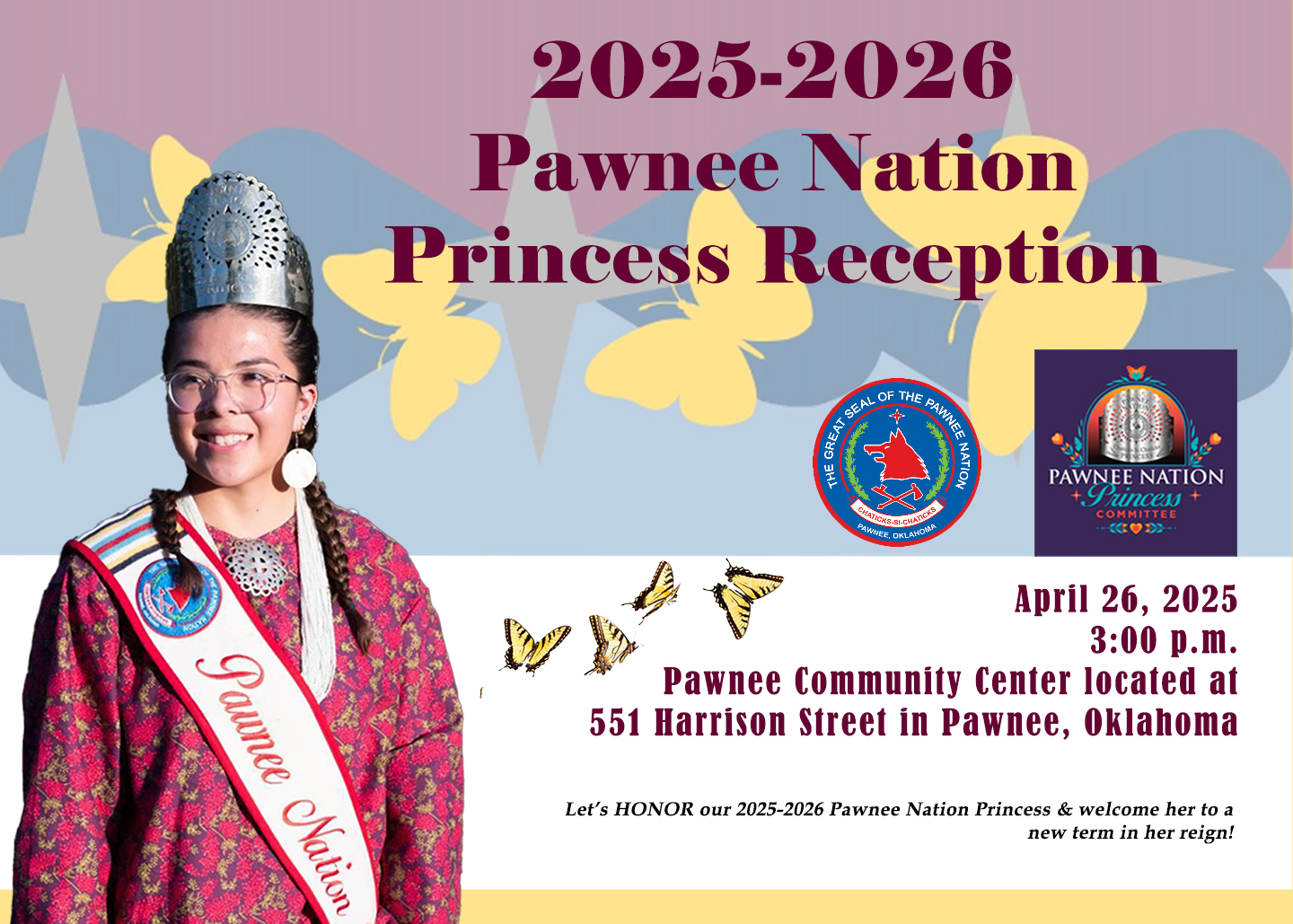 2025-2026 Pawnee Nation Princess Reception | Pawnee Nation