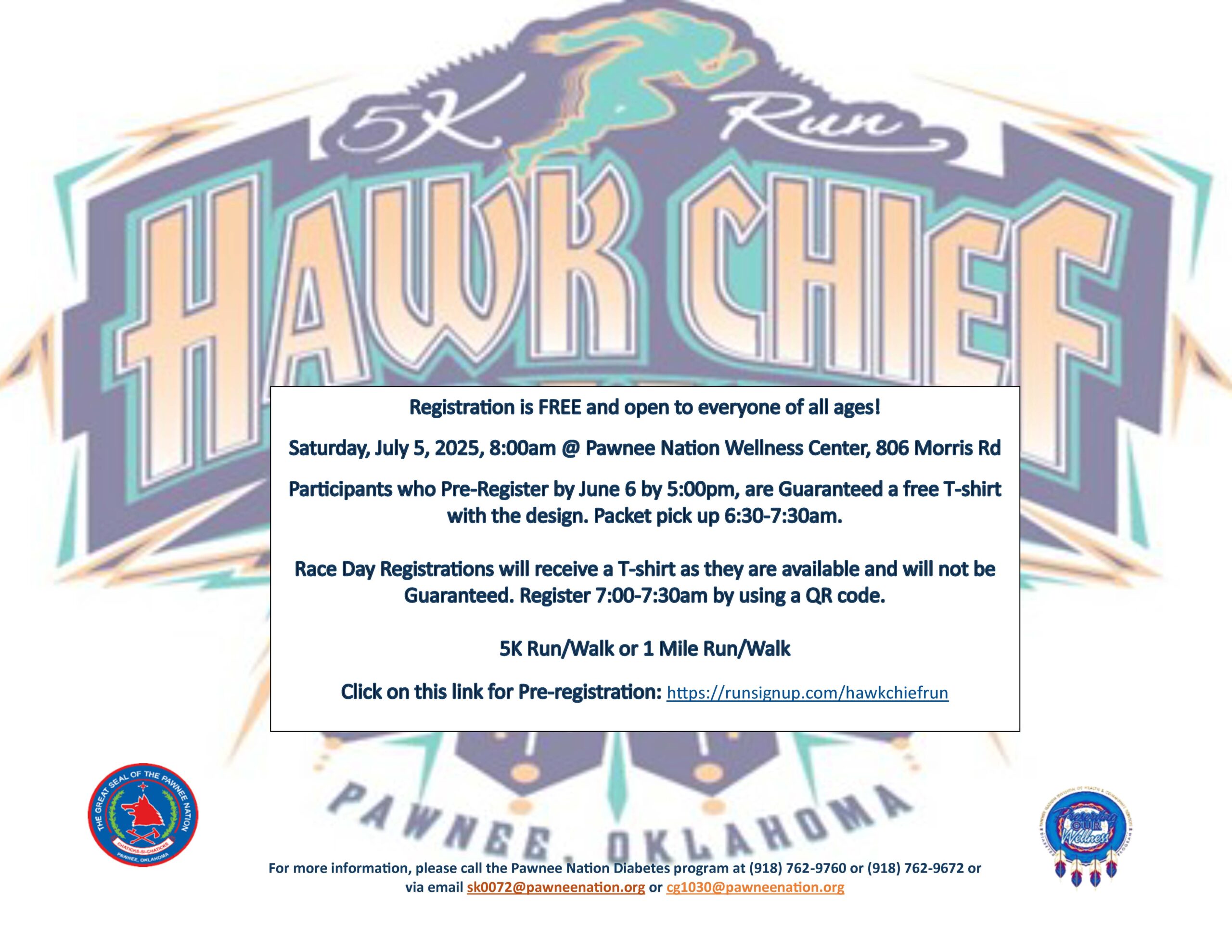 Hawk Chief 5K Run | Pawnee Nation