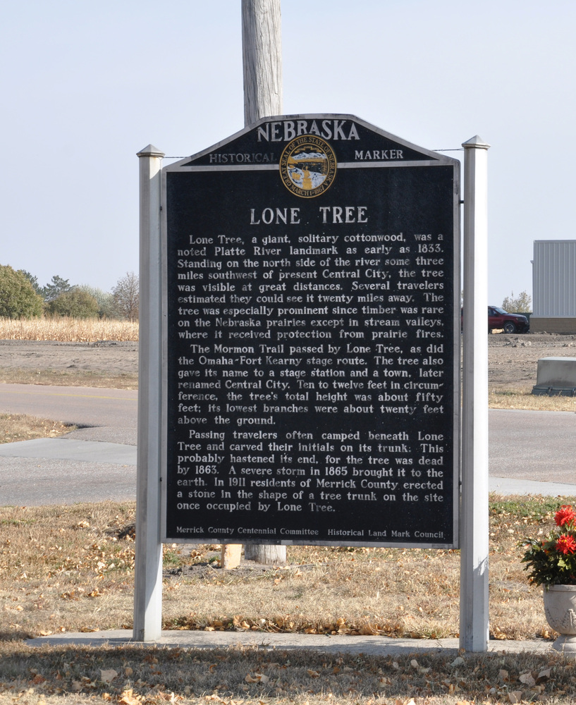 Historical Marker - Lone Tree | Pawnee Nation