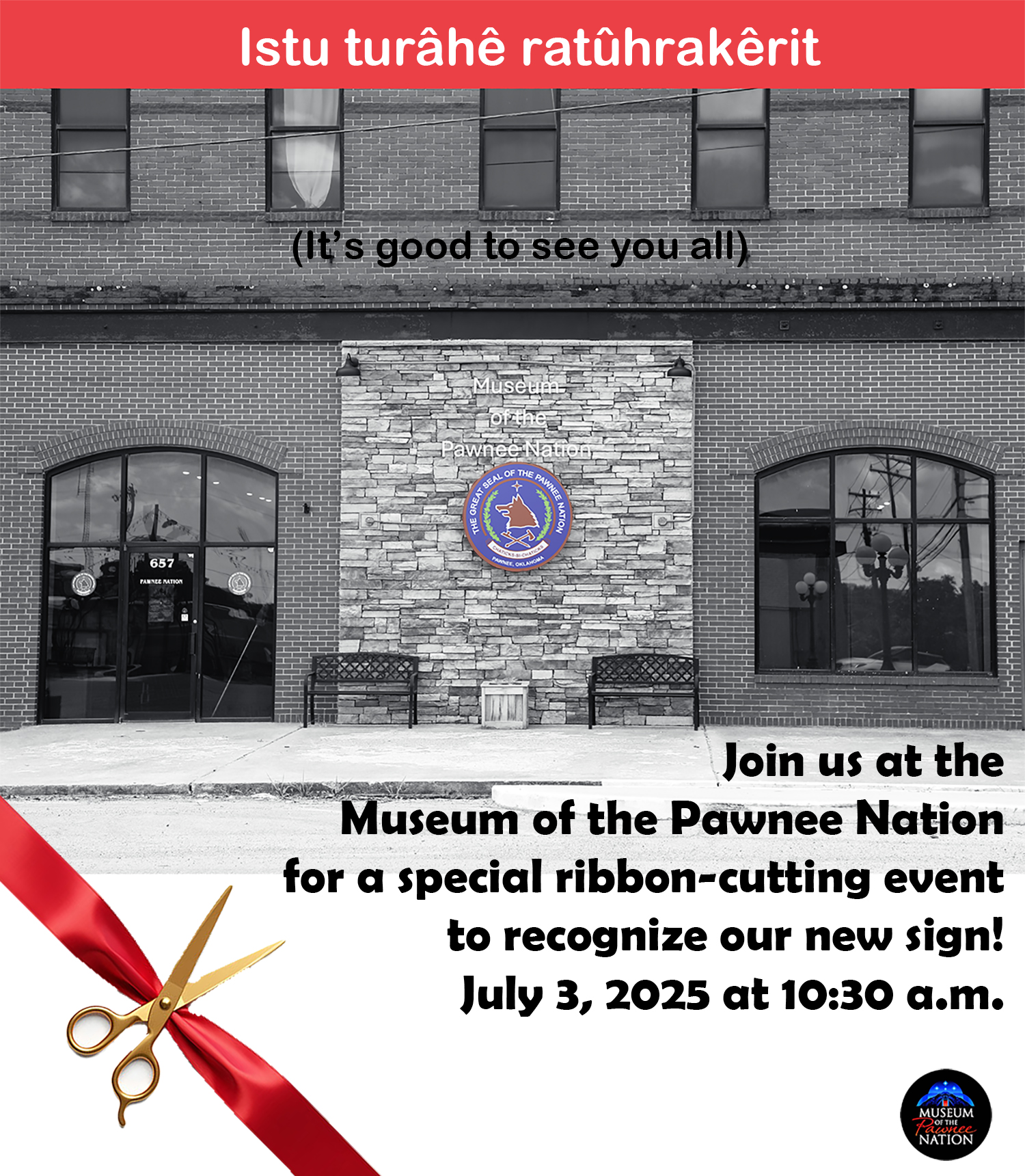 Museum of the Pawnee Nation: Special Ribbon-Cutting Event | Pawnee ...