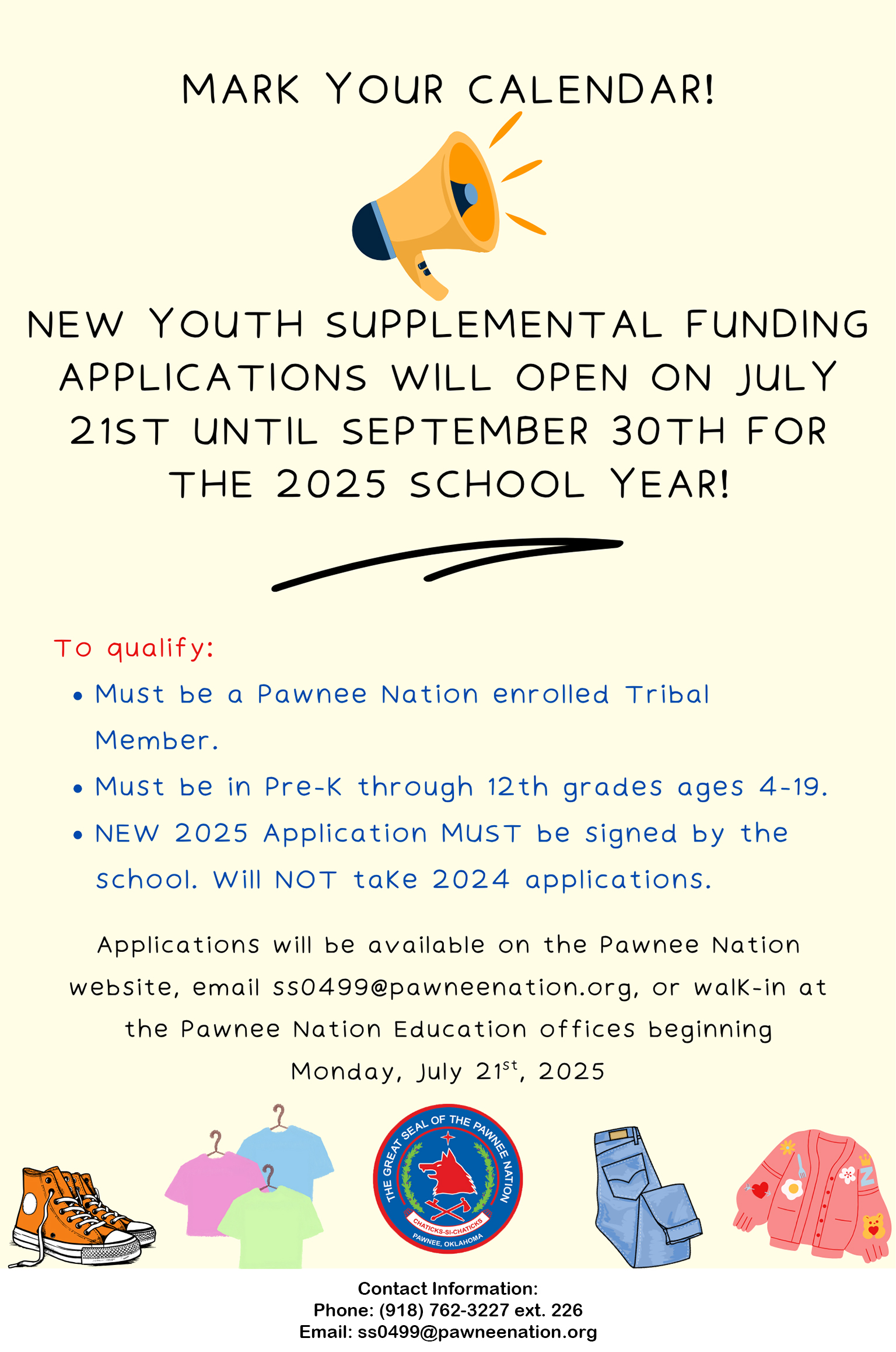 2025 Youth Supplemental Funding Applications Open Today until September ...