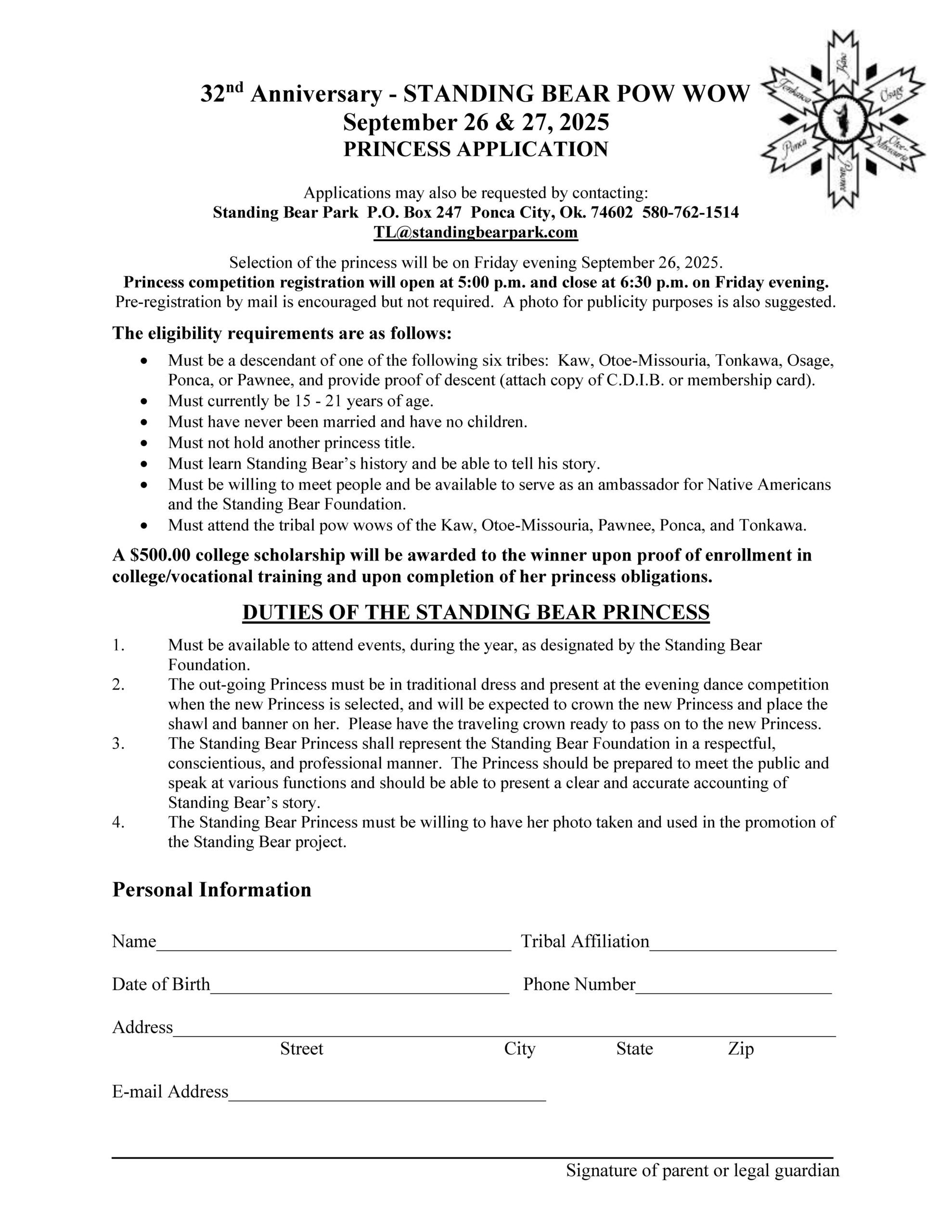 32nd Anniversary - STANDING BEAR POW WOW | Pawnee Nation of Oklahoma